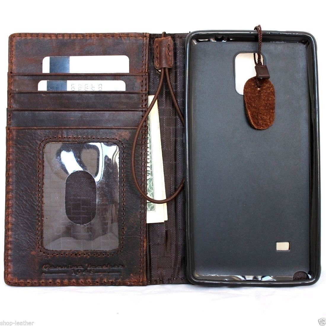 Genuine Full Leather Case for Samsung Galaxy Note 4 Book Wallet ...