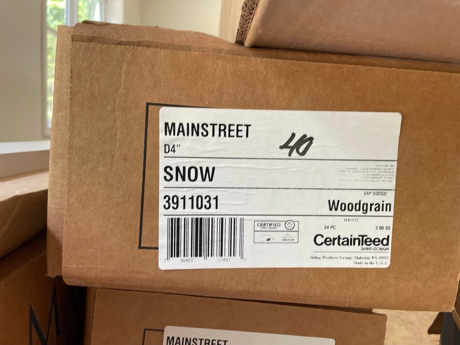 Mainstreet Woodgrain Certainteed D"4 Snow Siding | eBay
