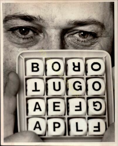 Vintage Press Photograph 1977 Allan Turoff Inventor of Boggle Game | eBay