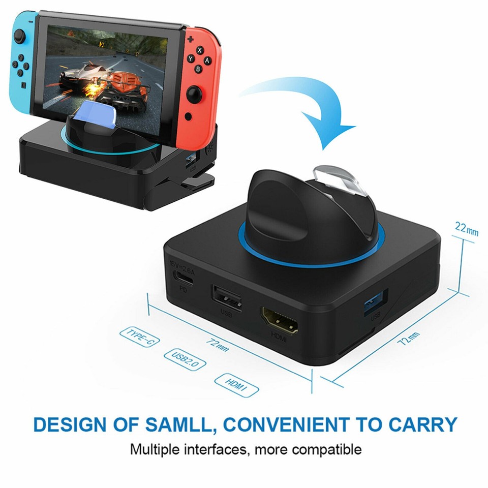 Adjustable Angle USB Charging Base HDMI 4K TV Dock Adapter Cradle For ...