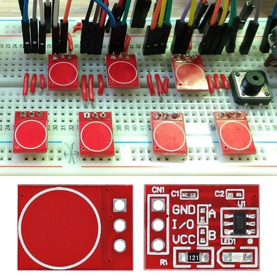 10pcs TTP223 Capacitive Touch Button Switches Modular Self Locking ...
