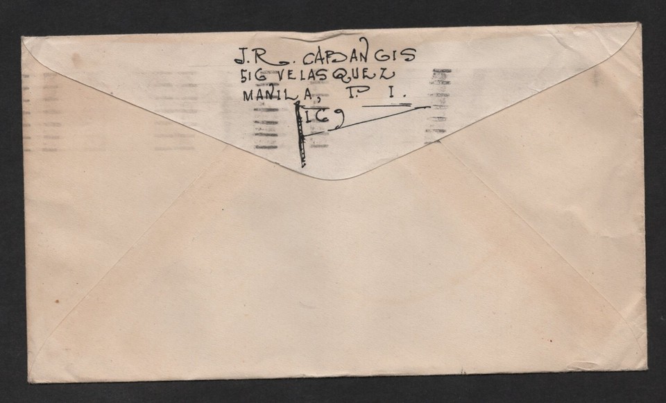 US PHILIPPINES 1938 FANCY "ACE" HANDPAINTED ALL OVER DESIGN ON AIR MAIL ...