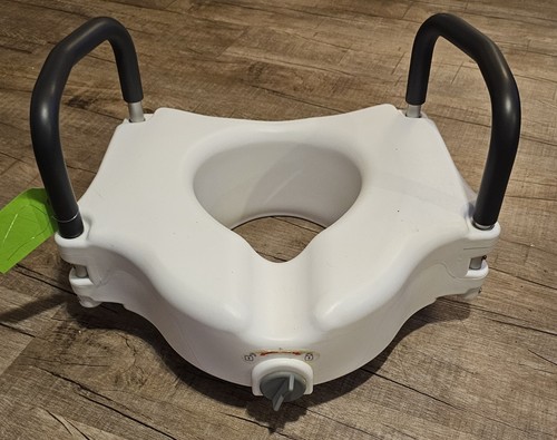 Raised Elevated Toilet Seat /Commode Riser w/ Arm-rests 815067072019| eBay