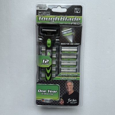 NEW MicroTouch Tough Blade Razor PRO 12 Cartridges Brett Favre As Seen ...