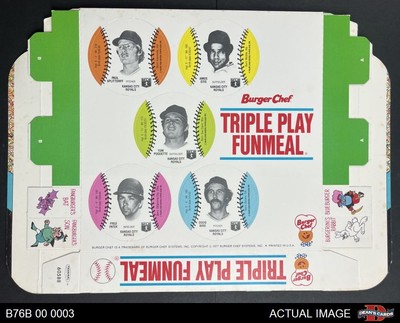 1977 Burger Chef Discs Kansas City Royals Complete Uncut Panel 7 - NM ...