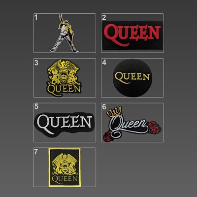 Queen Patches, Queen Iron On Embroidered Band Patches, Freddie Mercury ...