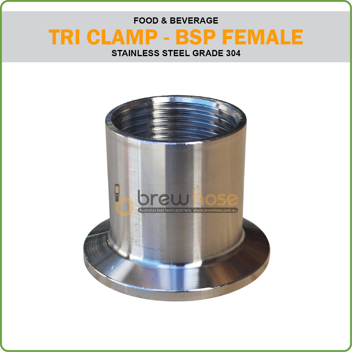 Tri Clamp 304 Stainless Fittings Clamps Seals Adaptors Tees Brewing ...