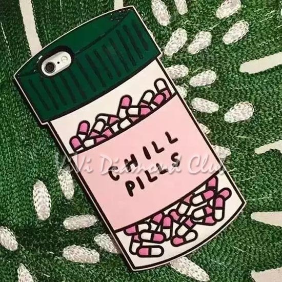 Fashion Love Potion Chill Pills Silicone Case w/Strap For Apple iPhone ...