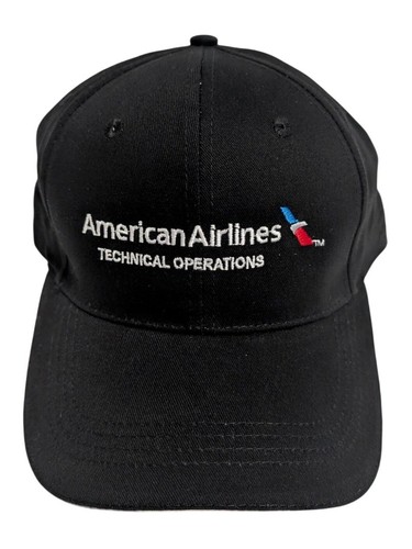 American Airlines Black Cap Technical Operations Adjustable Hat | eBay
