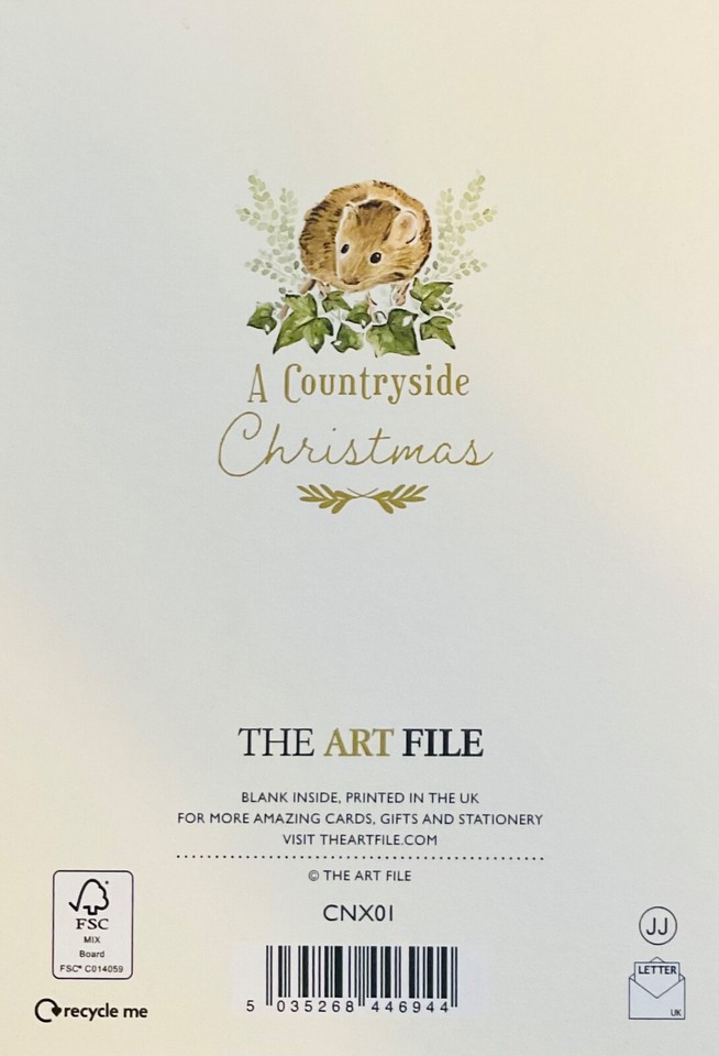 The Art File Countryside ~ Christmas Card ~ Foiled ~ Animals ~SINGLE ...