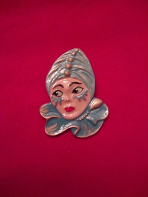 German Made Kuhn Zinn Design Enamel Pewter Theater Female 1 | eBay