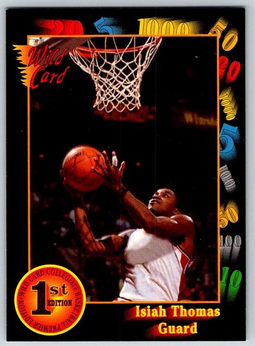 1992-93 AAA SPORTS WILD CARD 1ST EDITION ISIAH THOMAS INDIANA HOOSIERS ...