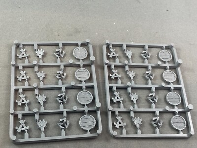 2x VINTAGE SKAVEN SHIELD SPRUES w/ EMBLEM Clan Verminus Skaven Ratmen ...