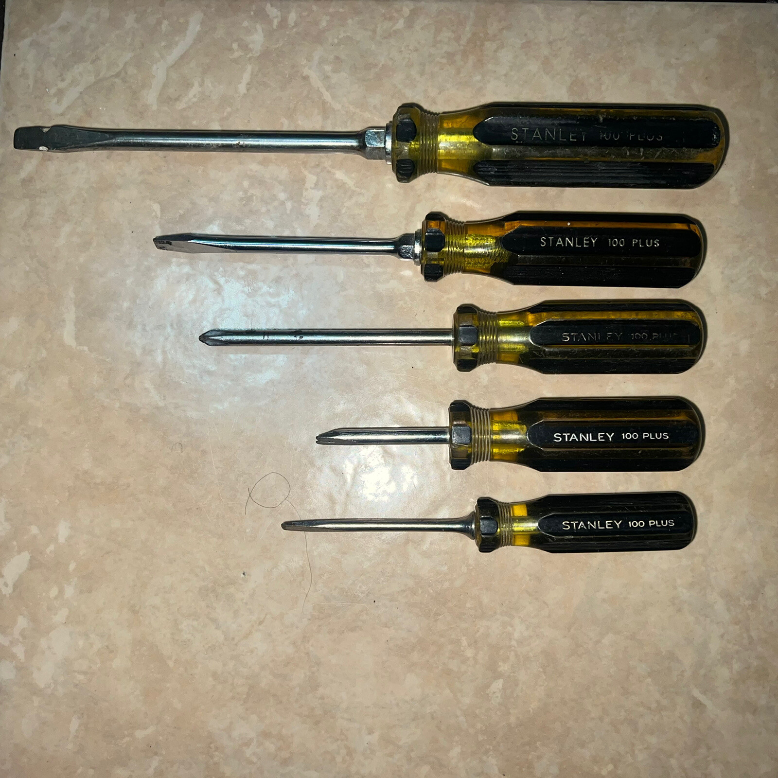 Stanley 100 Plus 5 Piece Screwdriver Set Slotted/Phillips Tool Lot | eBay