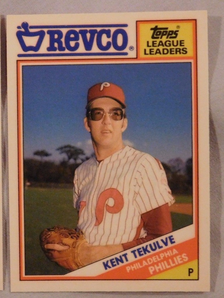 (2) 1988 Topps Revco League Leaders Kent Tekulve Phillies Baseball Card ...