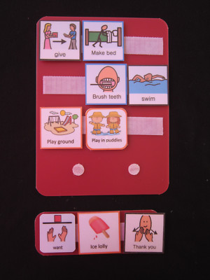 A5 ACTIVITY COMMUNICATION BOARD SENTENCE STRIP PLASTIC Autism PECS ADHD ...
