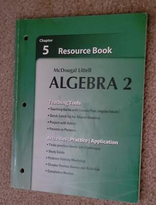 Algebra 2: Chapter 5 Resource Book - Exponents and Polynomials | eBay