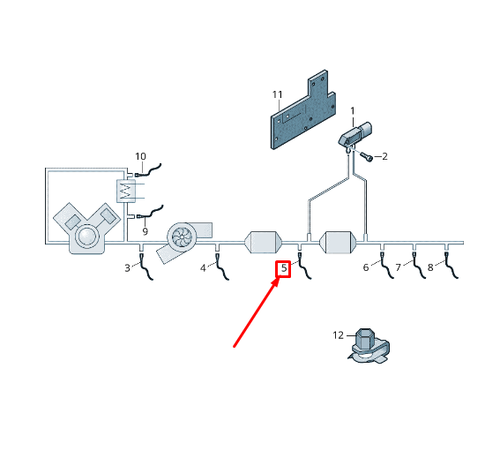 VW GOLF VII 5G MK7 Exhaust Gas Temperature Sensor 04L906088DD NEW ...