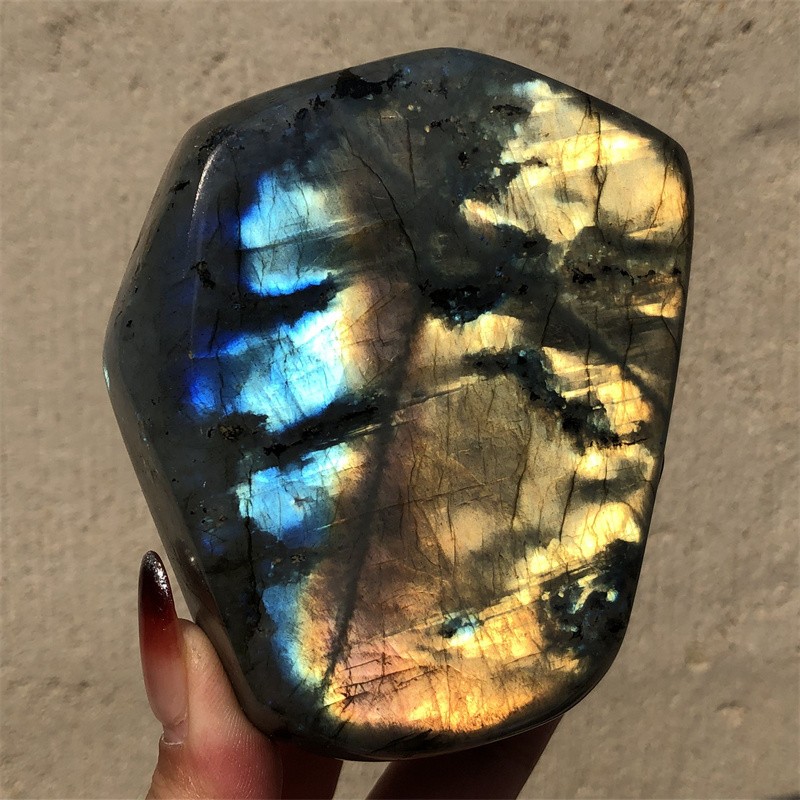 560g Natural Labradorite Quartz Crystal Stone Mineral Specimen Healing ...