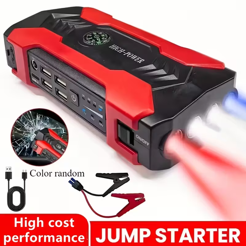 Multi-function Car Jump Starter w/ Power Bank/Flash Light/Safety Hammer ...