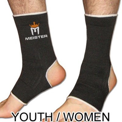 YOUTH / WOMEN'S ANKLE SUPPORTS BLACK - MEISTER MMA Muay Thai ...