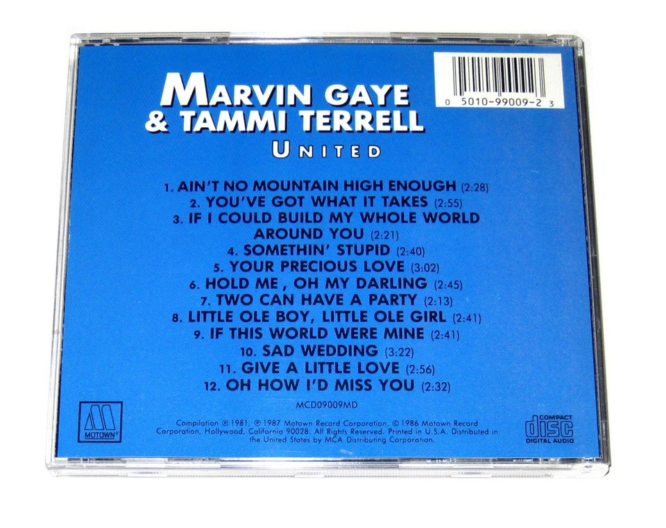 Marvin Gaye & Tammi Terrell - United CD (1987, Motown) Early Japan ...
