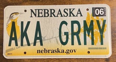 AKA GRMY Vanity License Plate Nebraska | eBay