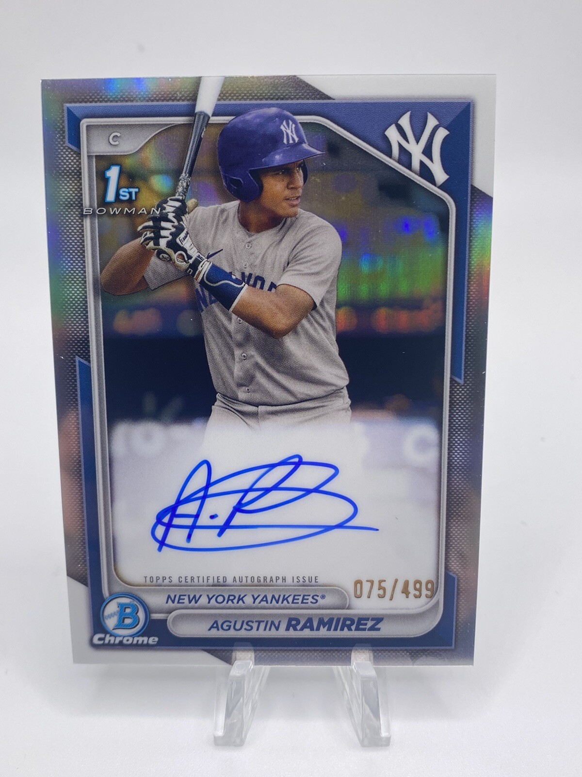 AGUSTIN RAMIREZ 2024 BOWMAN CHROME 1ST REFRACTOR AUTOGRAPH AUTO /499 | eBay