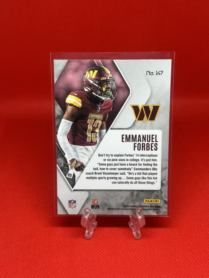 2023 Phoenix Emmanuel Forbes RC White Shimmer Washington Commanders🔥 | eBay