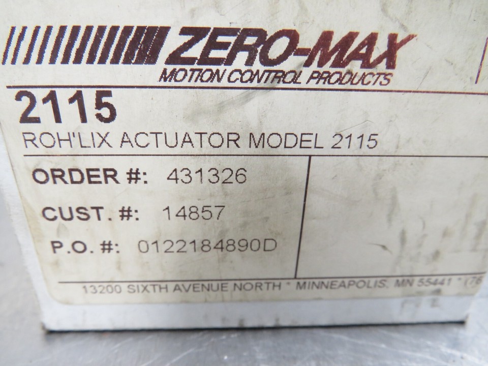 Roh'lix Zero Max 2115 Actuator | eBay
