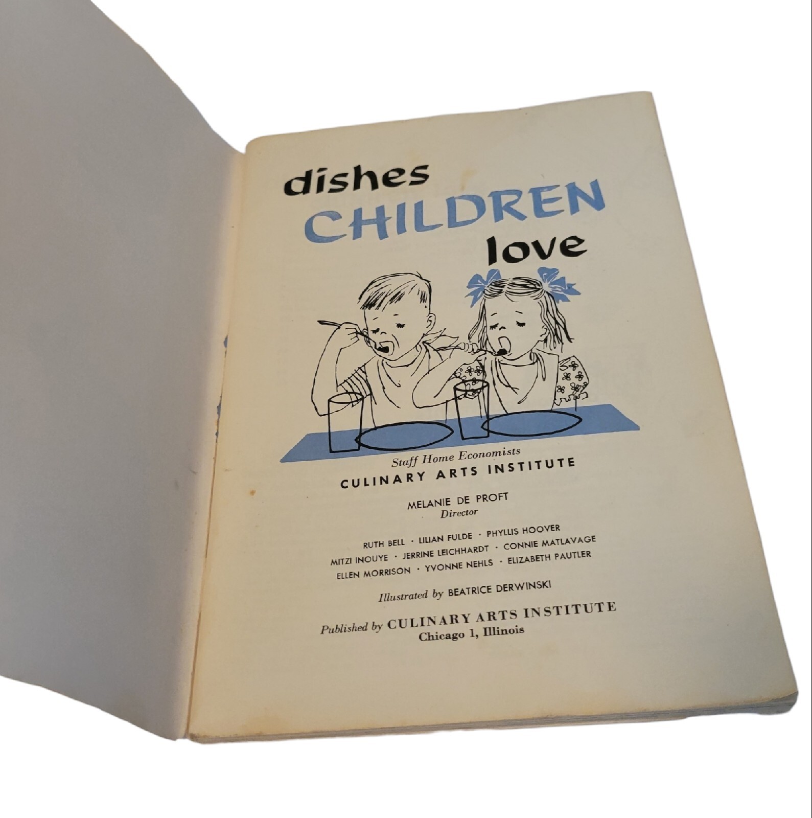 Vtg 1955 Dishes Children Love Cookbook 50's Kids Recipes Paberback ...