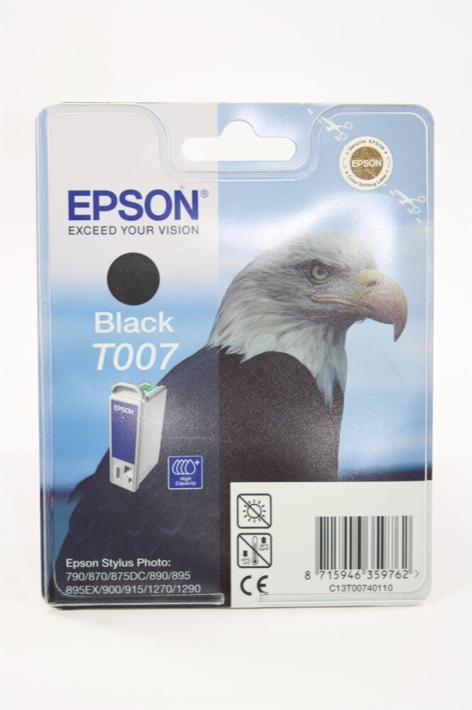 Original Epson Ink Cartridge T007 Black for Stylus Photo 1270 1280 1290 ...