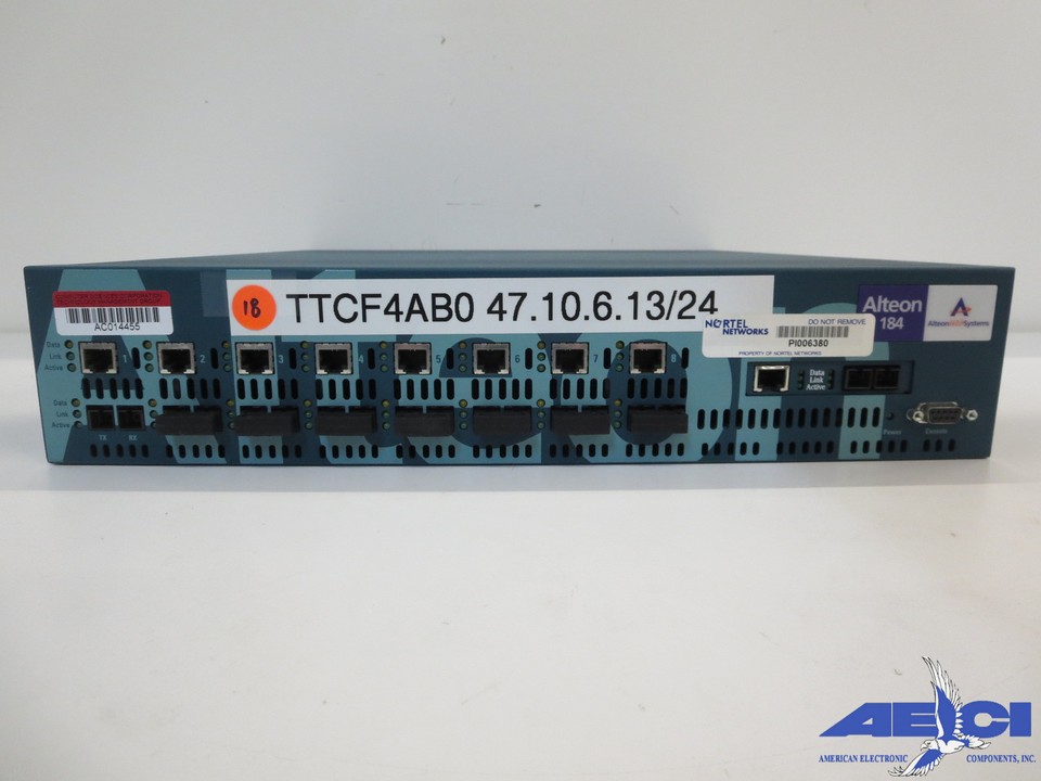 NORTEL EB1404014 REV 02 ALTEON WEB SYSTEMS, ACESWITCH 184 W/AC POWER ...