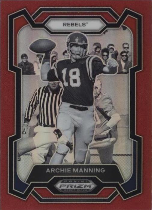 2024 Panini Prizm Draft Picks - Archie Manning #89 Red Prizm /299 for ...