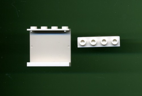 LEGO-- 4215B -- Panels -- 1 x 4 x 3 -- White -- Wall Element -- 2 Piece ...