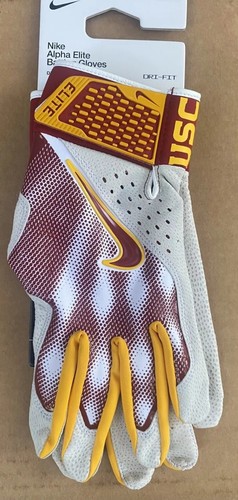 USC Trojans Nike Alpha Elite Team Issue Baseball Batting Gloves Mens ...