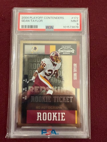 Sean Taylor 2004 Contenders Rookie Ticket Rookie Card RC PSA 9 Mint | eBay