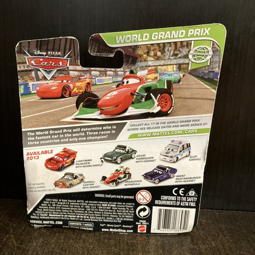 2013 Mattel Disney Pixar Cars Movie Alex Carvill WGP 1:55 Brand New #17 ...