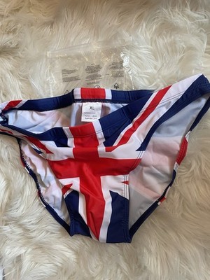 Men's Swimming Trunks Union Jack Size L Large Speedo Style Gay Great ...