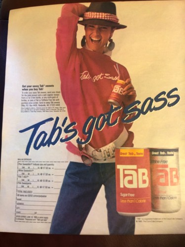 Vintage 80s Coca Cola TAB advertising page 9"x 12" | eBay