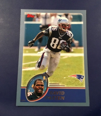 2003 Topps # 13 DAVID PATTEN New England Patriots Great Football Card ...