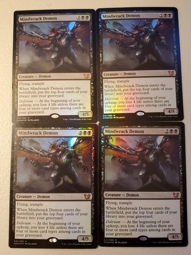 MTG 4x Mindwrack Demon DDQ Foil 041/080 Moderate Play | eBay