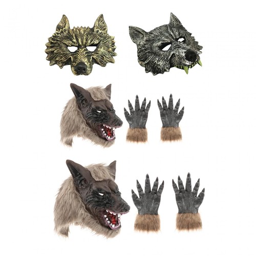 Wolf Mask Holloween Werewolf Horror Mask Wolfs Decorative Realistic ...