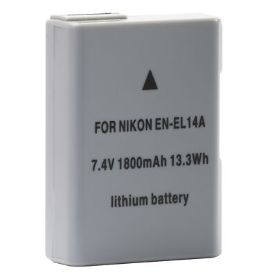 EN-EL14 Compatible Rechargeable Lith-ion Battery f/ Nikon D3200, D5100 ...