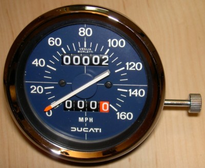 1980's Ducati NOS 160MPH Veglia speedometer 1610 revs = 1 mile , 0799. ...