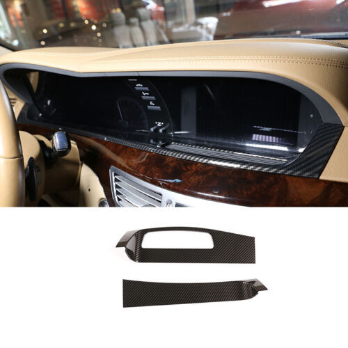For Benz S-Class W221 2008-2012 Carbon Fiber Dashboard Panel Frame ...