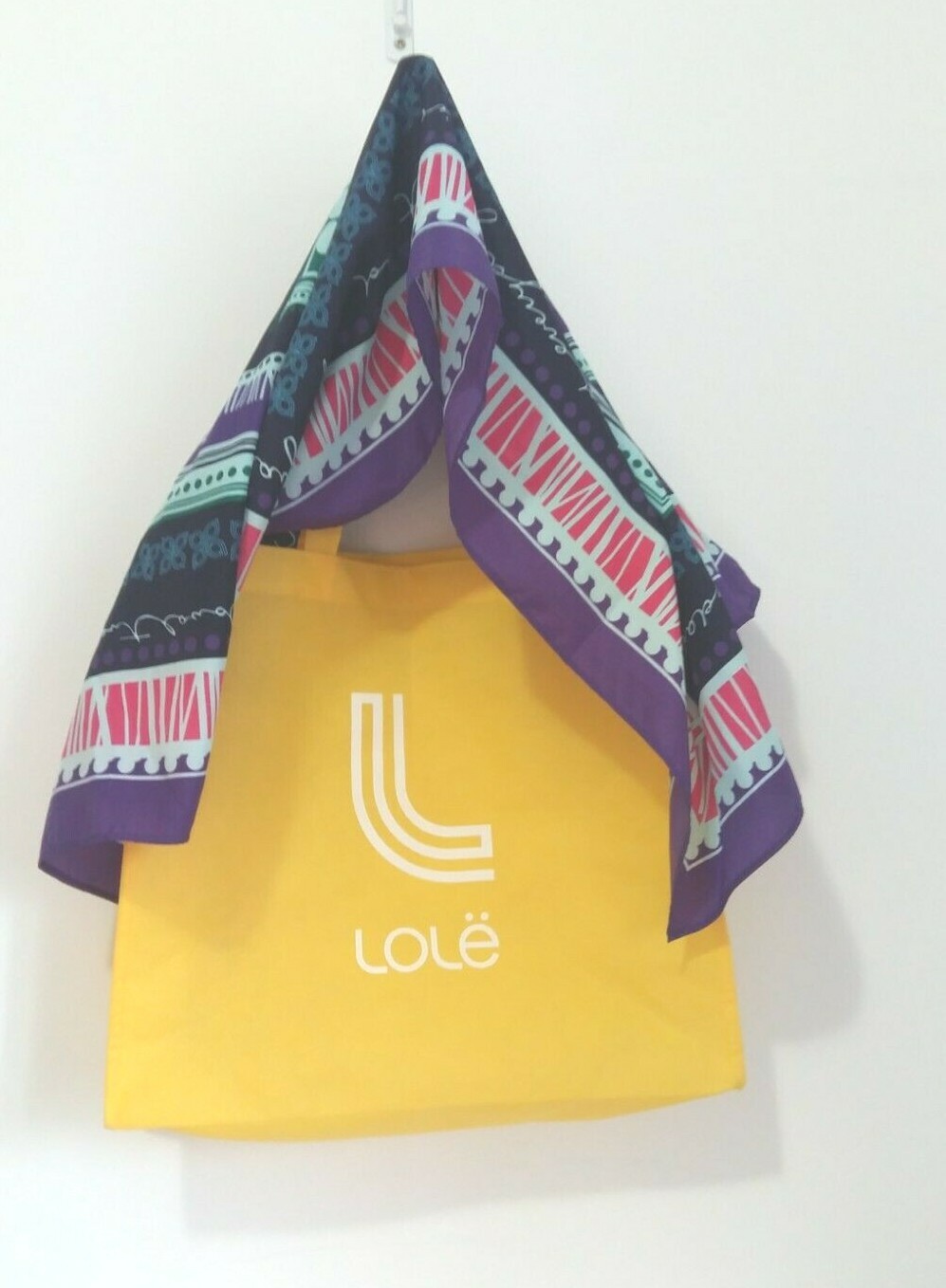 LOLE Live out Loud Every Day Square Scarf Large 37" X 37" Polyester and ...