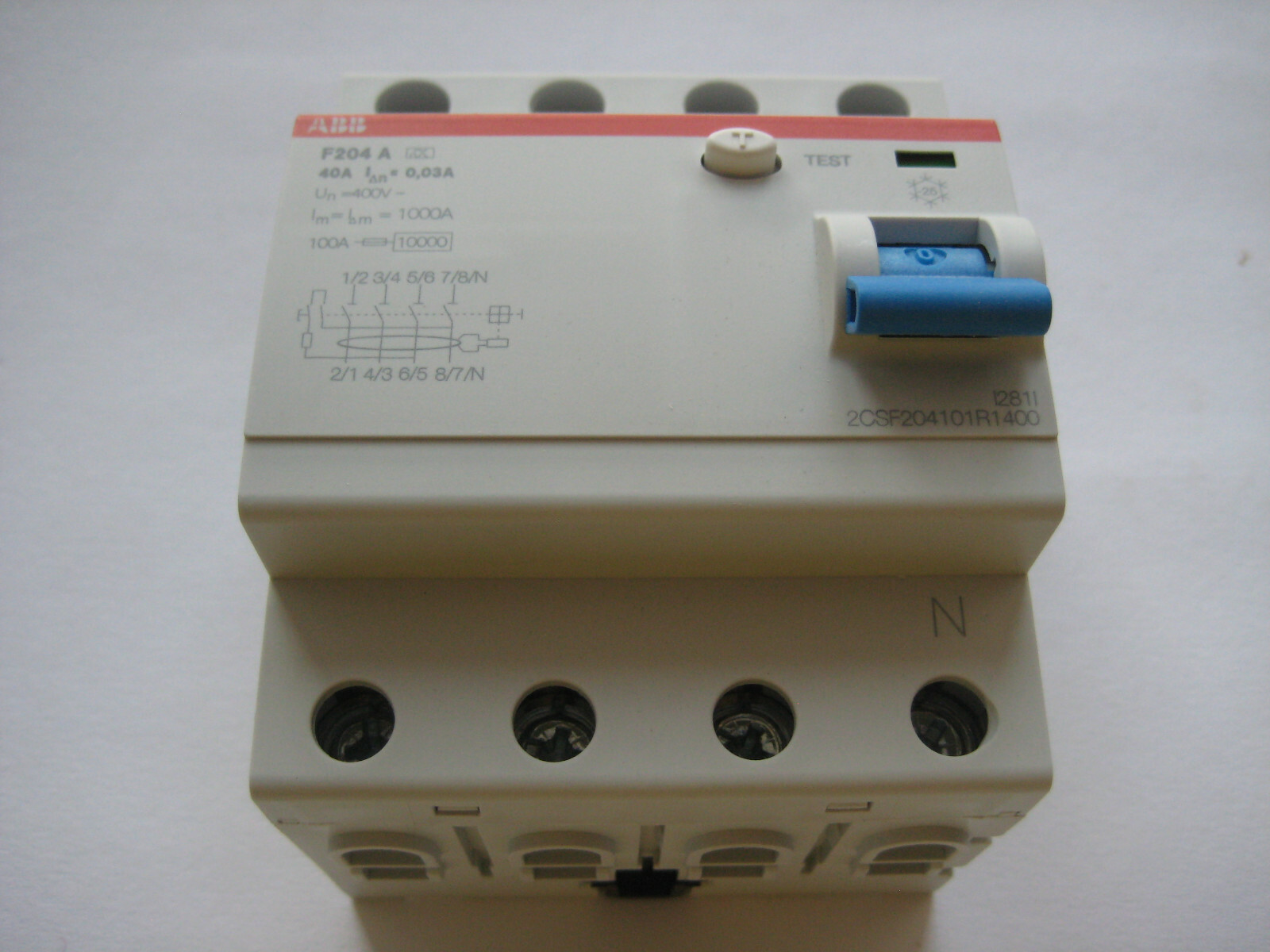 5x ABB S201 B16 +1x B16-3 +1 FI Schutzschalter F204A-40/0,03 ...