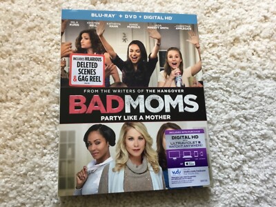Bad Moms Blu-Ray + DVD 2 Disc Set Complete in Case w/ Slipcover Insert ...