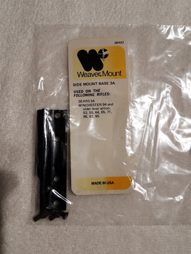 Weaver 08403 SIDE Mount Scope Base 3A Gloss Black Winchester Length 3-1 ...